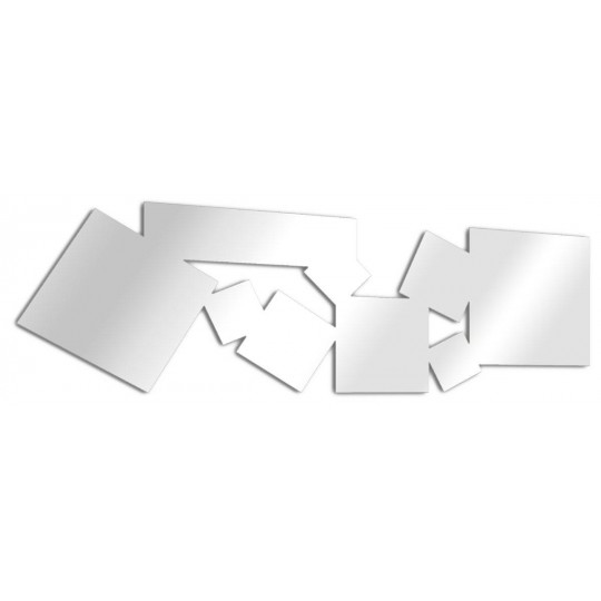 Specchio di design a più riquadri allungati Dimensioni 75.5 x 23.5 cm