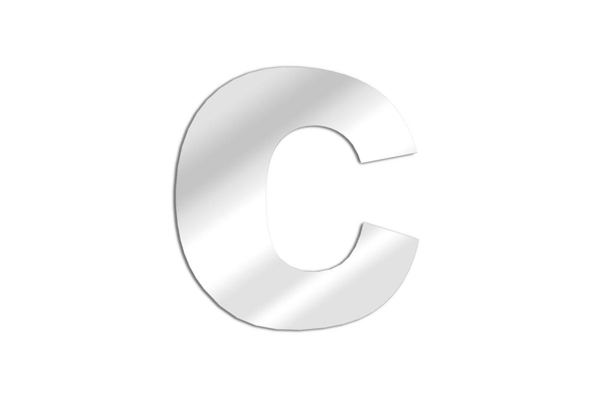 Specchio lettera C Arial - SOLIMAR SARL - TENDANCEMIROIR